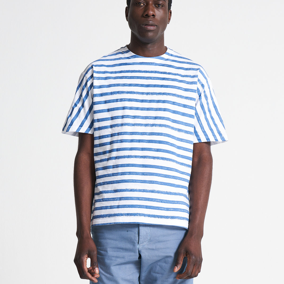 Striped Box Tee in Cotton – FIELDS